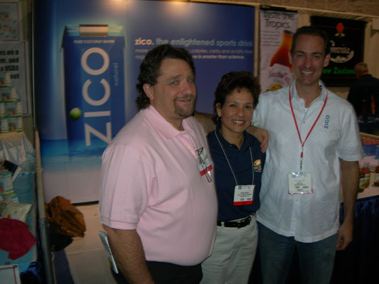 Robert Sipper, Simone Anewalt and Mark Rampolla at the Zico Coconut ...